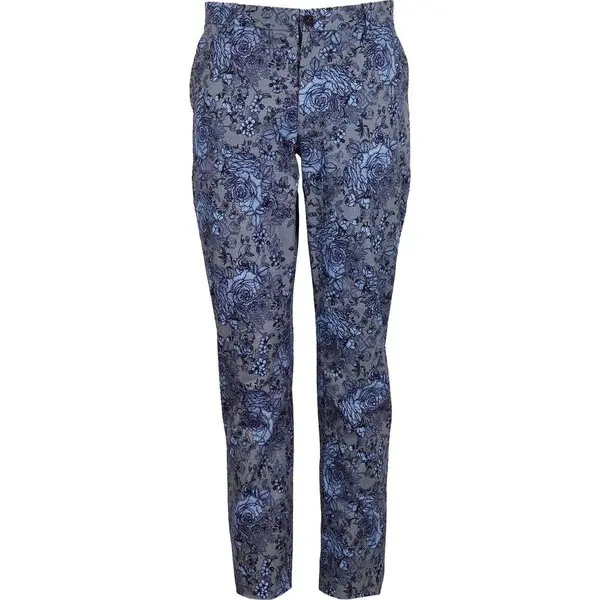 LORDS OF HARLECH Caspian Stretch Cotton Chino Pant - Roma Floral Flannel