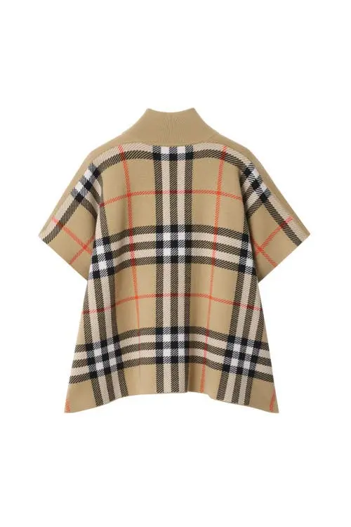 Burberry Reversible Check Wool Cape