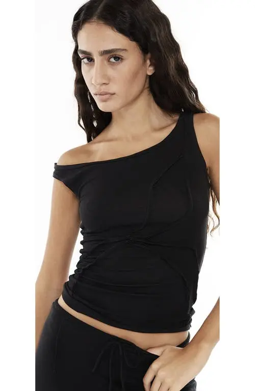 MOTHER OF ALL Off-the-shoulder Top With Seam Details - Black