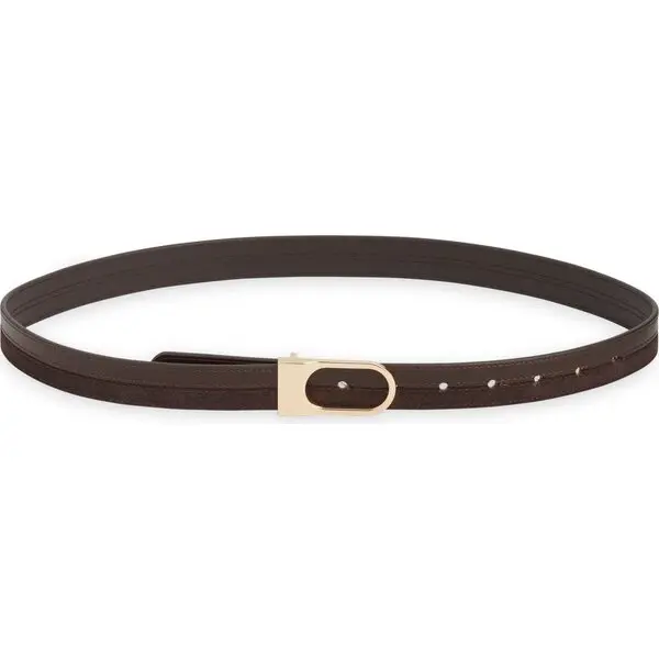 Nordstrom Ellison Leather & Suede Belt - Ground Coffee