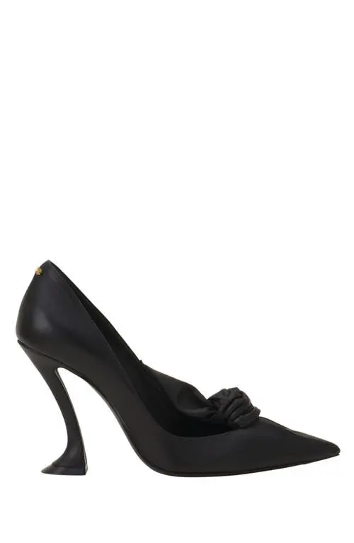LANVIN Leather Bow Pumps - Black