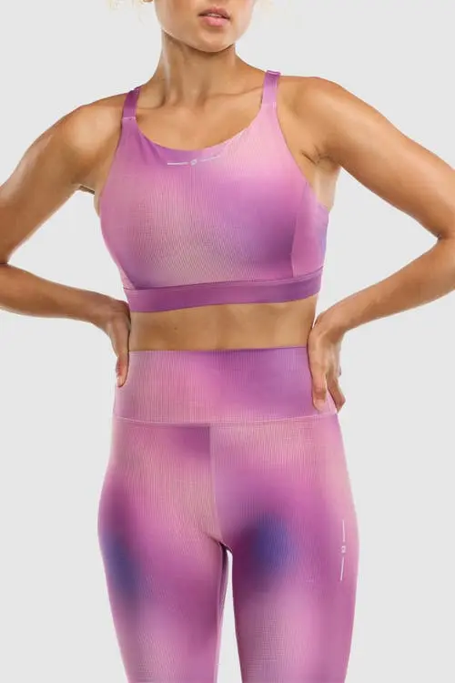PELOTON Endurance Light High Neck Bra - Ombre Dot