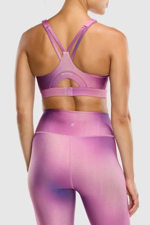 PELOTON Endurance Light High Neck Bra - Ombre Dot