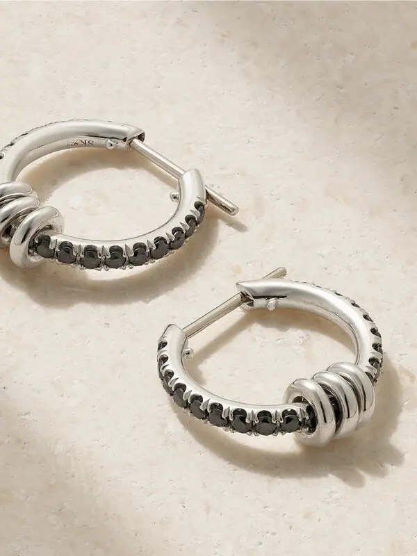 SPINELLI KILCOLLIN Ara Diamond Hoop Earrings - Black