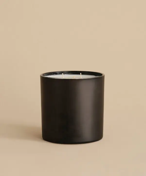 Jenni Kayne Extra Large Topanga Glass Candle - Black,moss