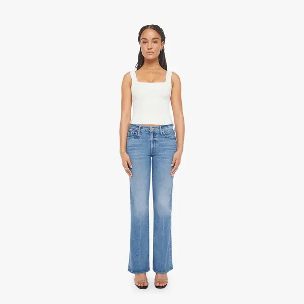 MOTHER The Lil' Outsider Skimp Bootcut Jeans - Blue
