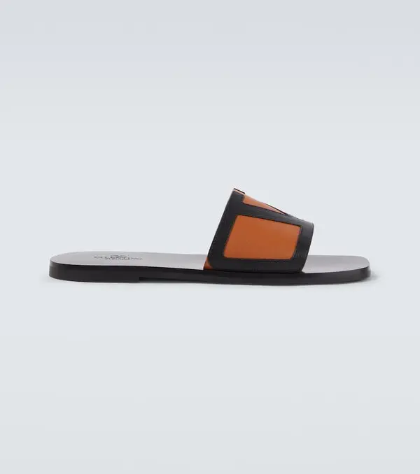 Valentino Garavani Viva Superstar Leather Slides - Black