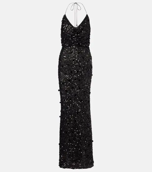 Dolce & Gabbana Sequined Halterneck Gown