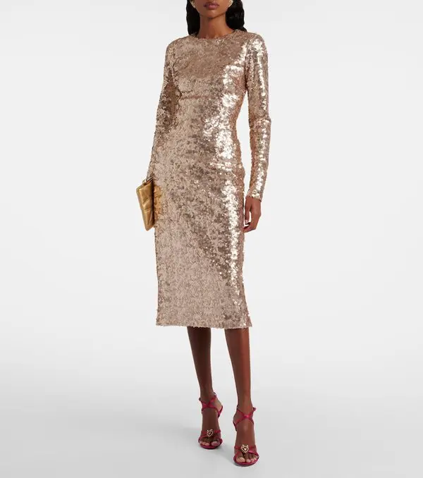 Dolce & Gabbana Sequined Cocktail Dress