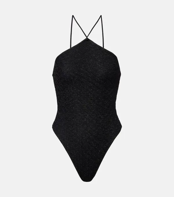 Missoni Zigzag Cutout Lamé Swimsuit - Black