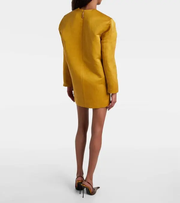 Saint Laurent Silk Satin Minidress