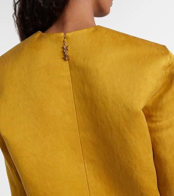 Saint Laurent Silk Satin Minidress