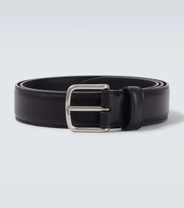 THE ROW Classic Leather Belt - Black