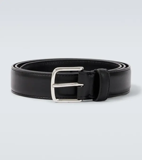 THE ROW Classic Leather Belt - Black