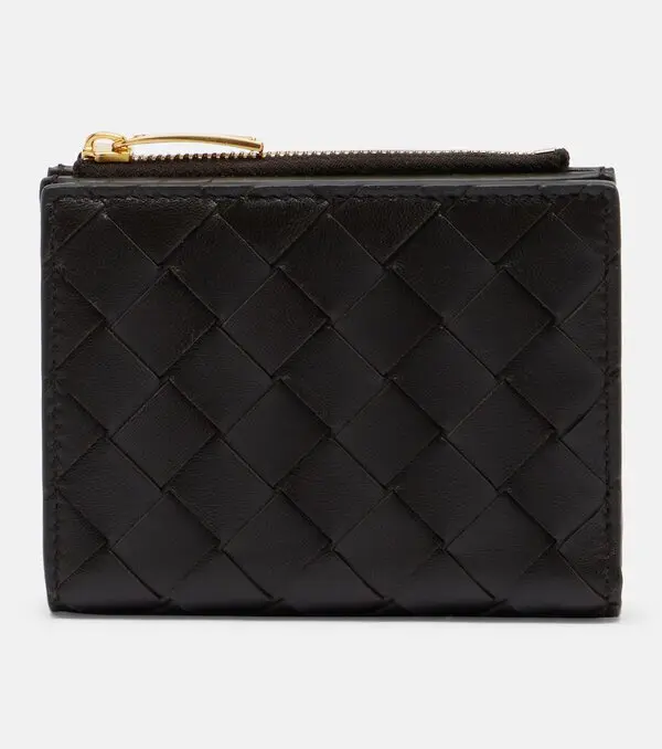 Bottega Veneta Intrecciato Small Leather Wallet - Brown