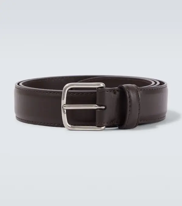 THE ROW Classic Leather Belt - Brown