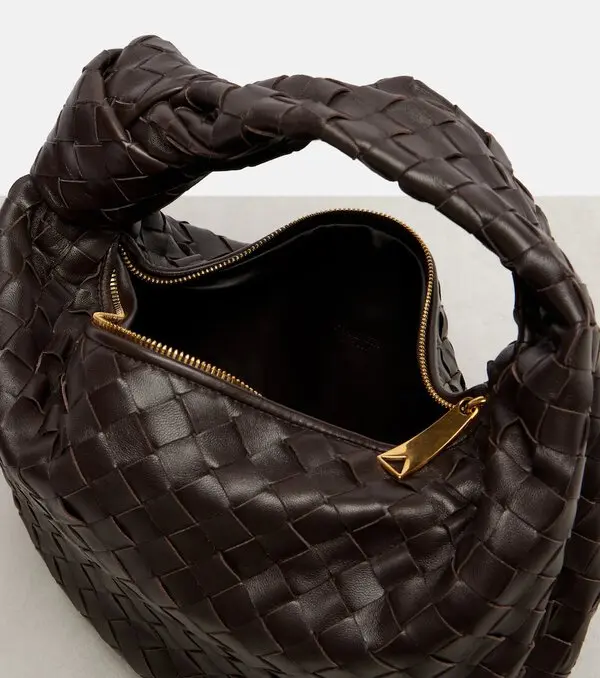 Bottega Veneta Small Jodie Intrecciato Shoulder Bag - Brown