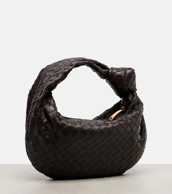 Bottega Veneta Small Jodie Intrecciato Shoulder Bag - Brown