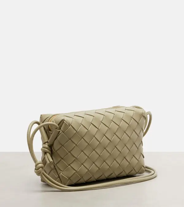Bottega Veneta Loop Mini Leather Camera Bag - Green