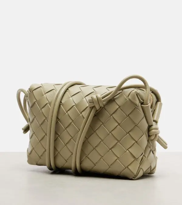 Bottega Veneta Loop Mini Leather Camera Bag - Green