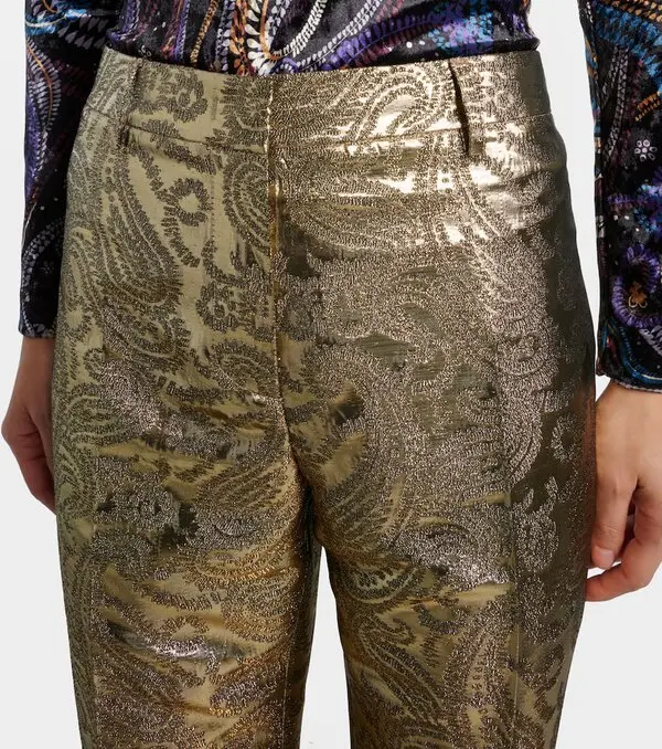 Etro Paisley Brocade Flared Pants