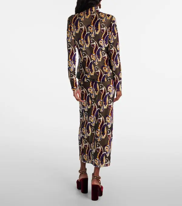 Etro Paisley Semi-sheer Top