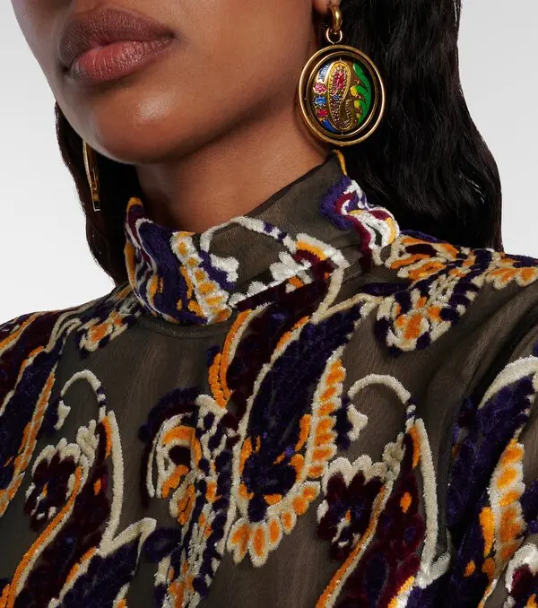 Etro Paisley Semi-sheer Top