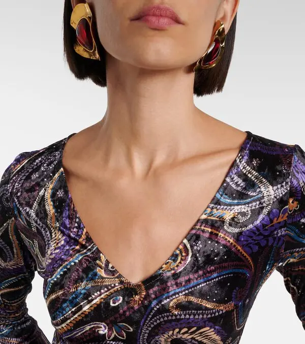 Etro Paisley Velvet Top