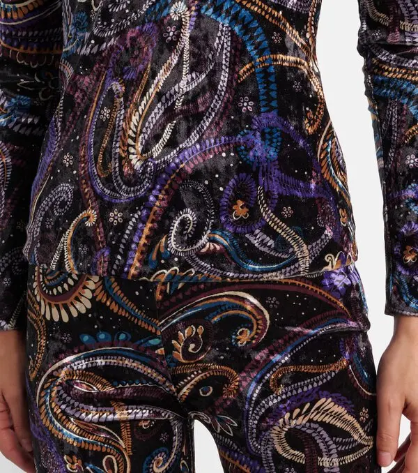 Etro Paisley Velvet Top