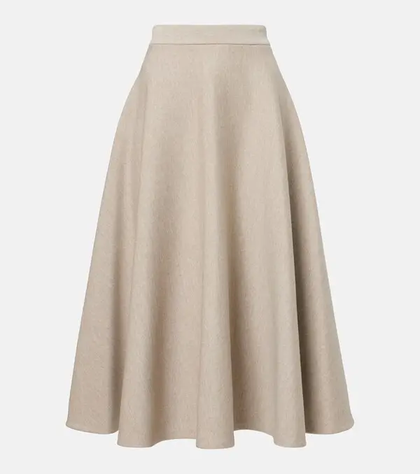 Max Mara Knitted Midi Skirt - Beige