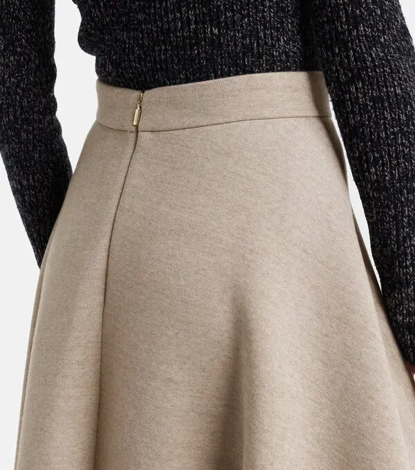 Max Mara Knitted Midi Skirt - Beige