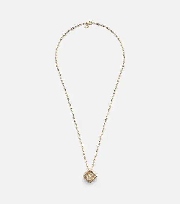 SYDNEY EVAN 14kt Charm Necklace With Diamonds - Gold