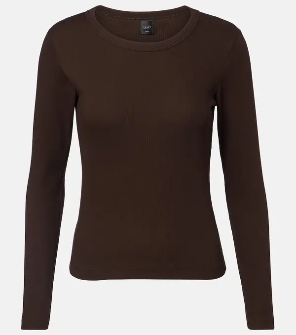 LESET Kelly Cotton-blend T-shirt - Brown