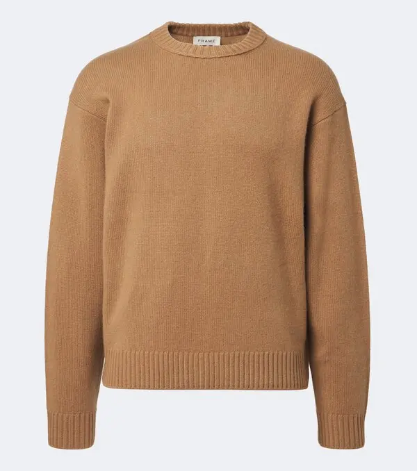 FRAME Crewneck Cashmere Sweater - Beige