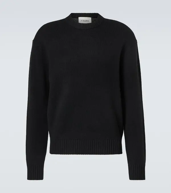 FRAME Crewneck Cashmere Sweater - Black