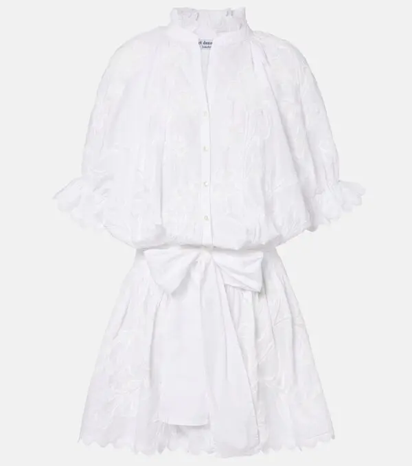 JULIET DUNN Embroidered Dress - White