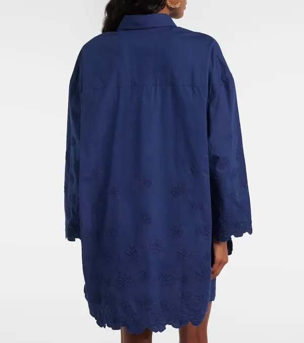 juliet dunn cotton poplin shirt dress Juliet Dunn Poplin Blouson Dress