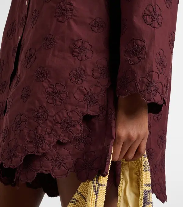 JULIET DUNN Embroidered Cotton Shirt