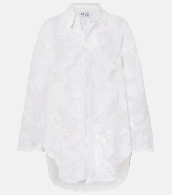 JULIET DUNN Embroidered Cotton Shirt