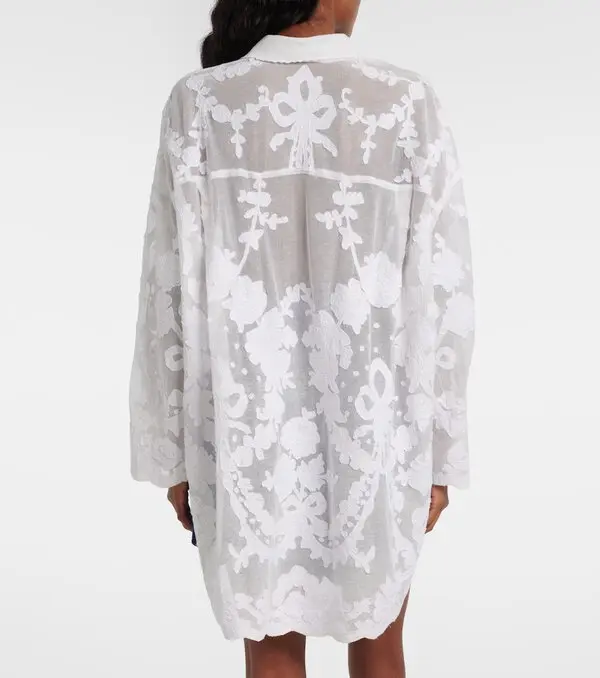 JULIET DUNN Embroidered Cotton Shirt