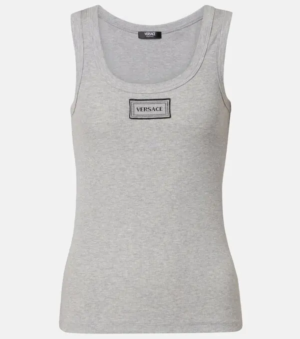 Versace Cotton-blend Top - Grey