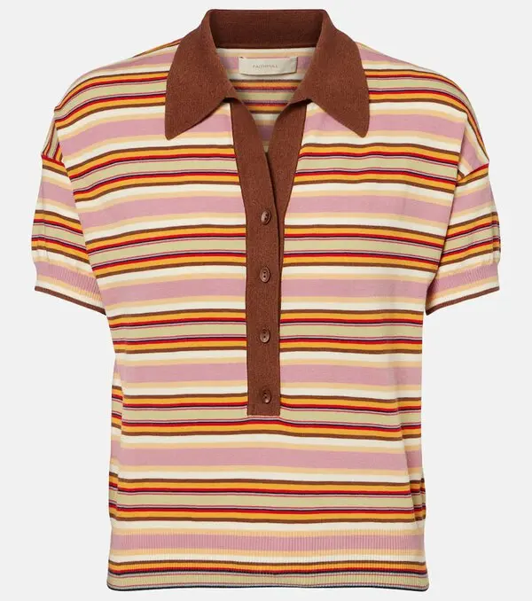 Faithfull The Brand Sable Striped Polo Shirt - Multicoloured