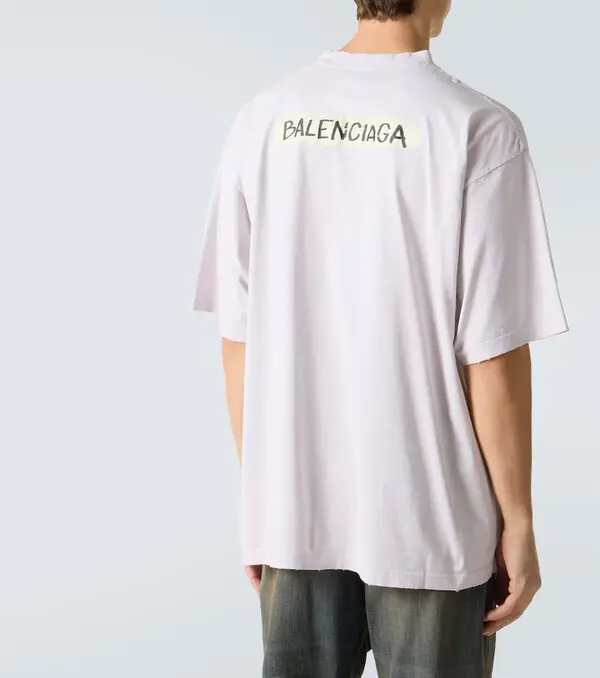 Balenciaga Logo Cotton Jersey T-shirt