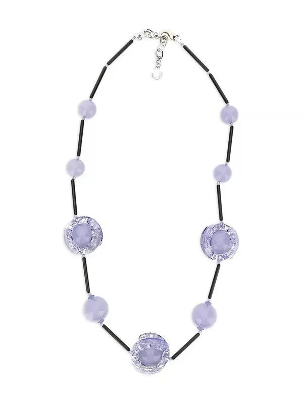 Emporio Armani Beaded Necklace - Purple