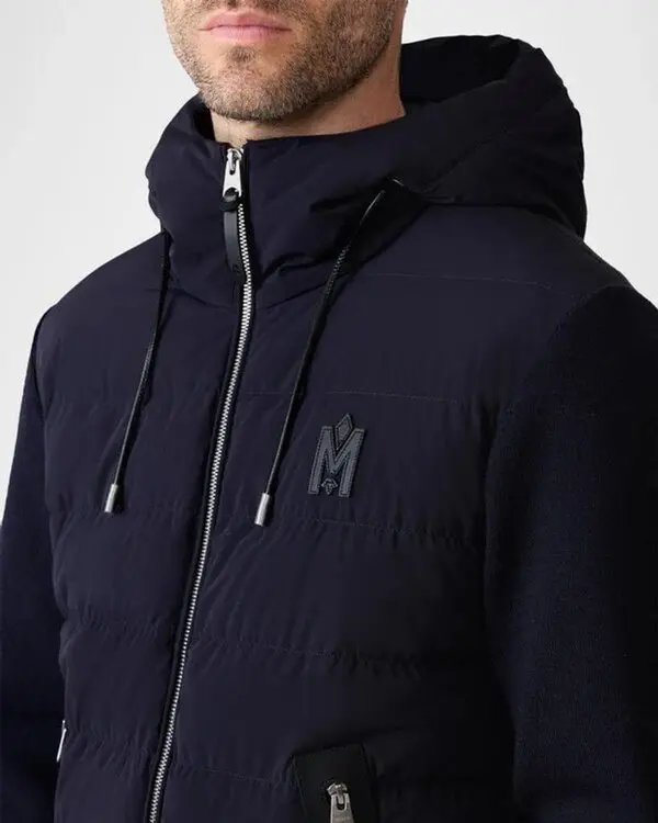 Mackage Mixed Media Light Down Jacket - Navy