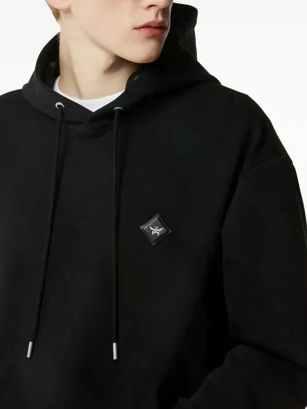Mcm Essential Ponte Logo-patch Hoodie