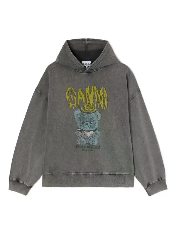 GANNI Graphic Print Hoodie