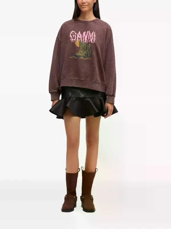 GANNI Graphic-print Sweatshirt