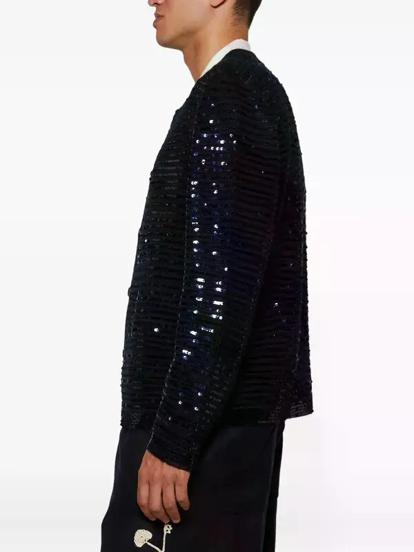 BODE Sequin-embellished Cardigan - Black