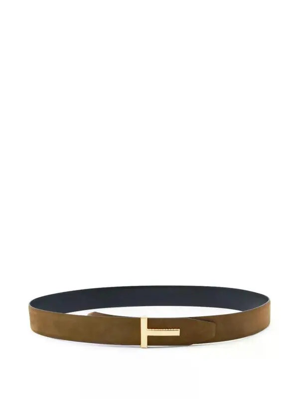 TOM FORD Buckle Leather Belt - Brown